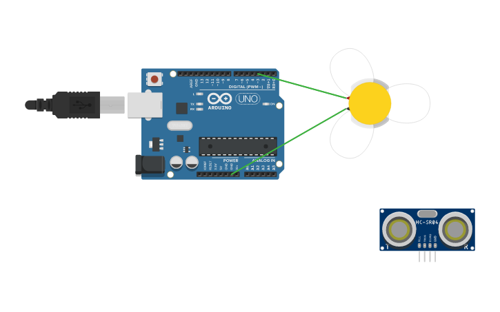 Circuit design Fan - Tinkercad