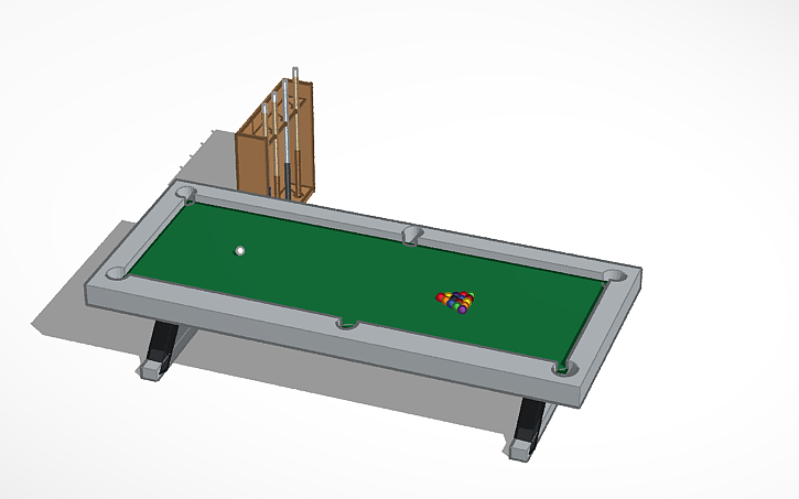 3D design pool table - Tinkercad