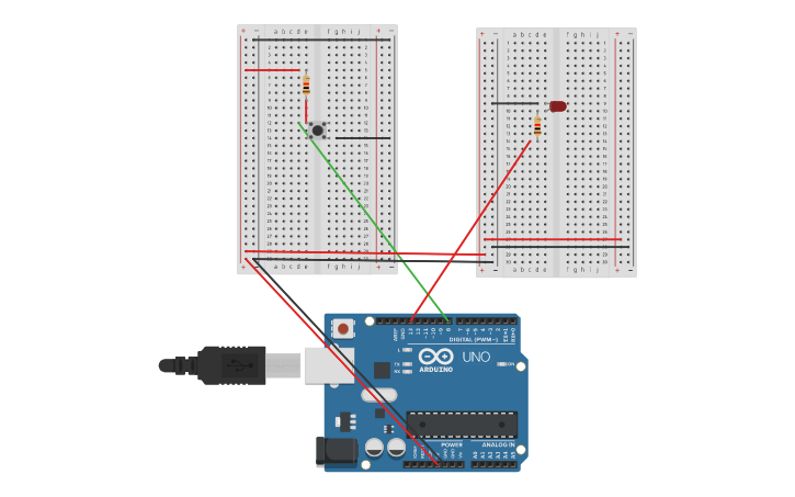 Circuit Design Interrupt Interno Uso Timer 2 Counter 2 Tinkercad 