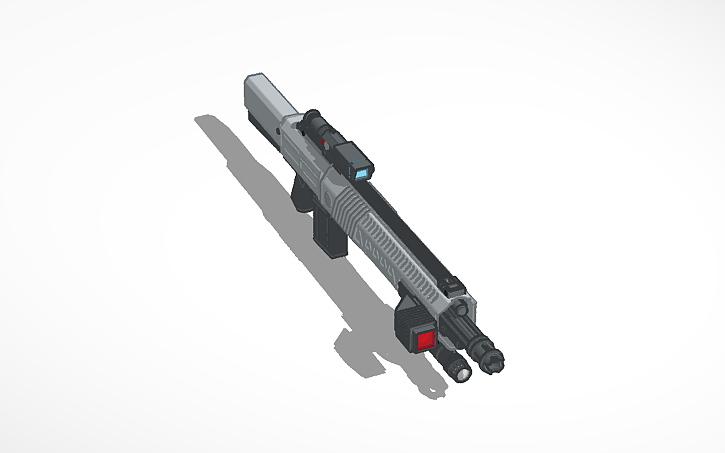 3D design Future Assault Rifle - Tinkercad