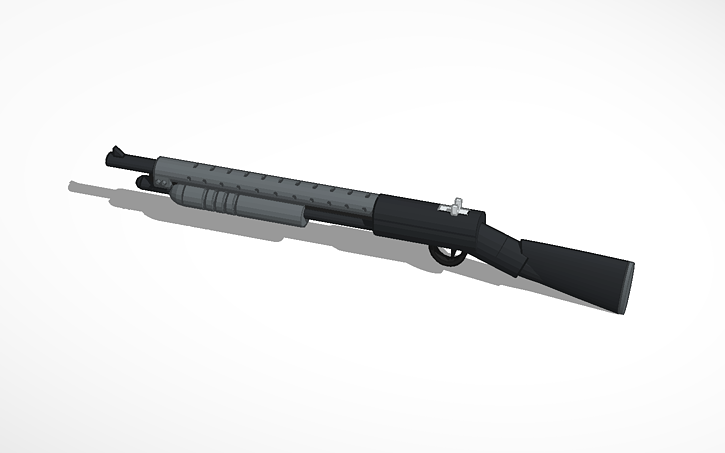 3D design shotgun | Tinkercad