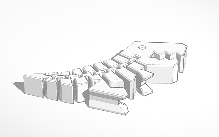 3D design flexi rex - Tinkercad