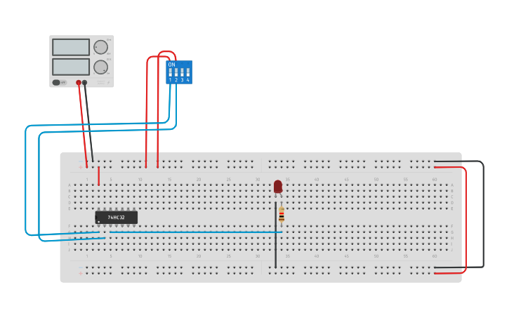 Circuit design OR GATE | Tinkercad