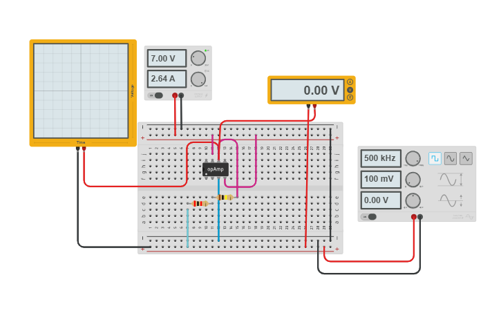 Circuit design BANDWIDTH - Tinkercad