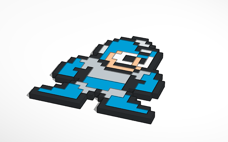 3D design 8-Bit Megaman | Tinkercad