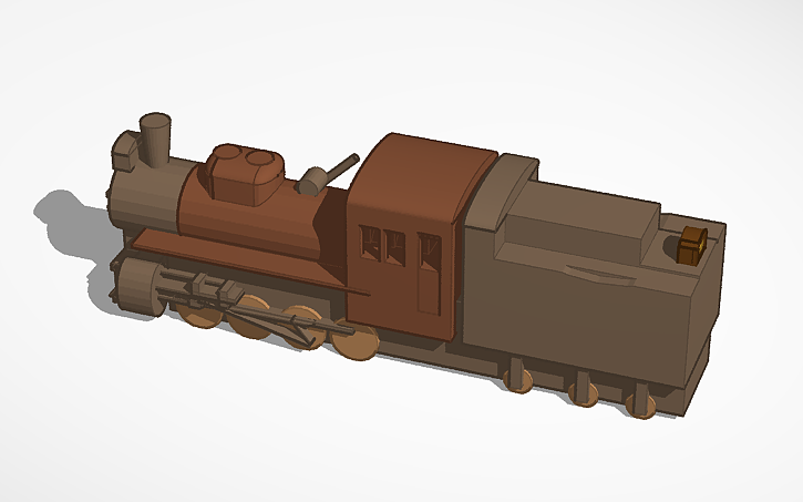 3D design Chinese C2 0-8-0 at the end of Chinese steam - Tinkercad