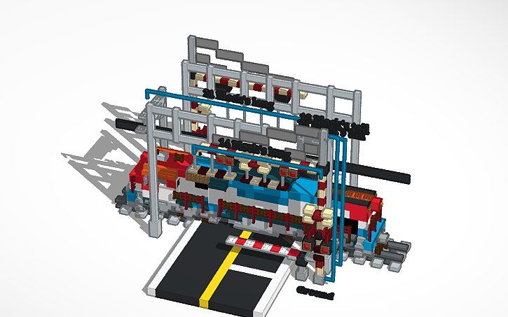 3D design minecraft korean railroad crossing gate V1 | Tinkercad