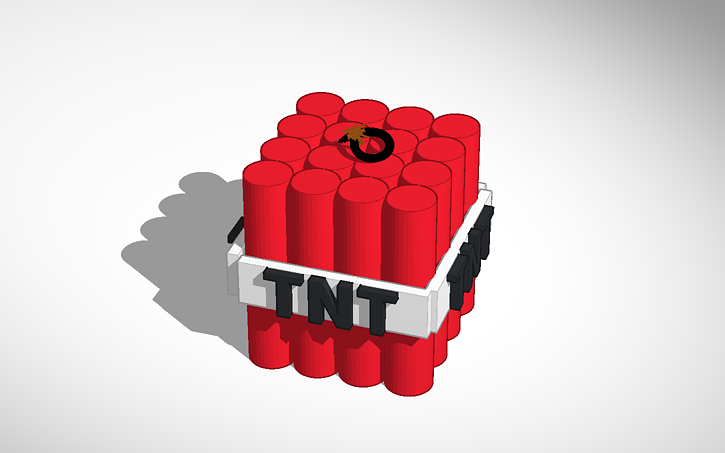 3D design minecraft TNT - Tinkercad