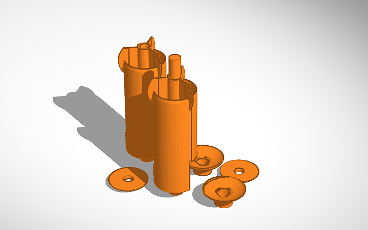 3D design 3 chime whistle - Tinkercad
