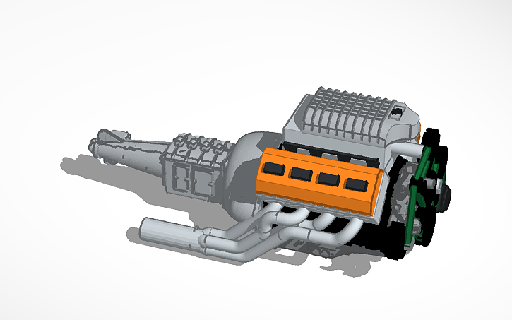 3D design hellcat engine - Tinkercad