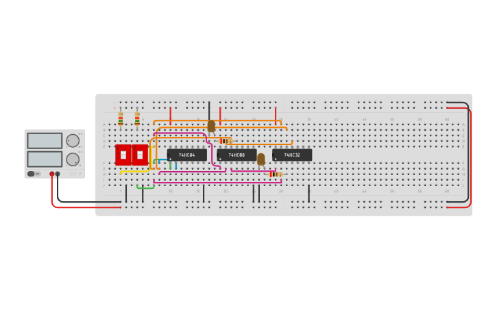 Circuit design Teoremas Simplificación Parte 2 | Tinkercad