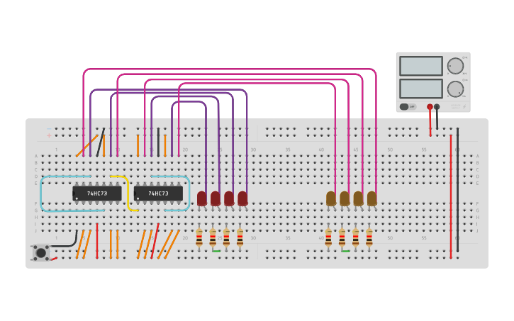Circuit Design 4bit Counter Up And Down Tinkercad