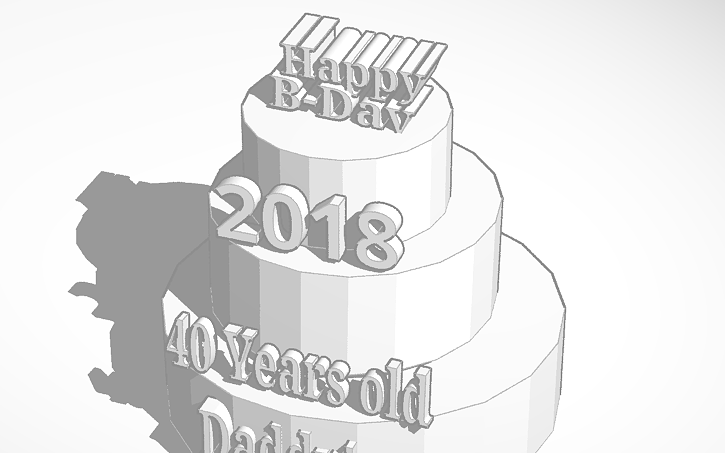 3D design Happy Birthday!!! - Tinkercad