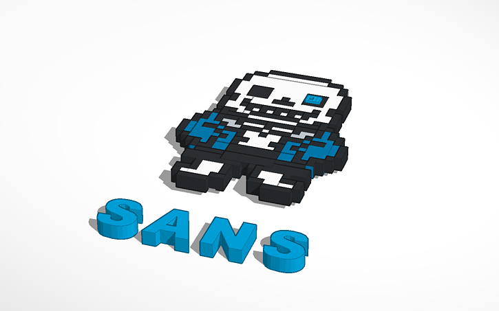 3D design SANS UNDERTALE | Tinkercad