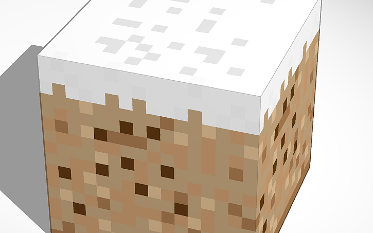 3D design Copy of Snowy Grass Block | Tinkercad