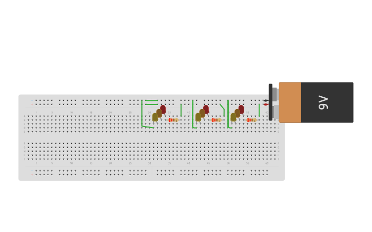 Circuit design circuito 9 leds | Tinkercad