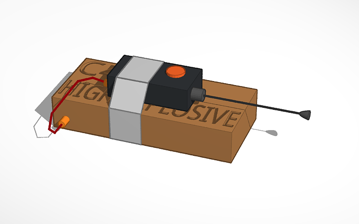 3D design Fortnite Remote Explosives (C4) | Tinkercad