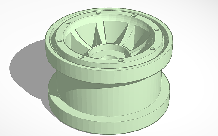 3D design rims crawler 1/8 - Tinkercad