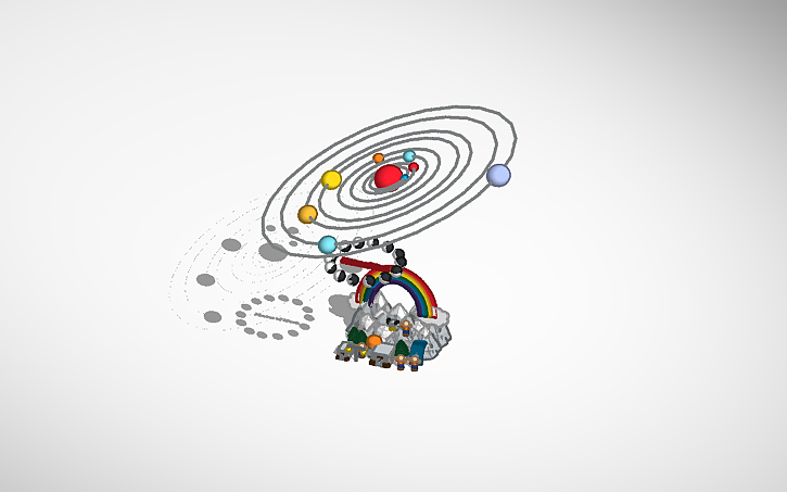 3D design Pelangi - Tinkercad
