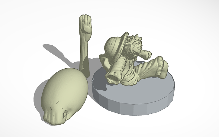 3D design Luffy For 3D print (with arm and gear 3) | Tinkercad