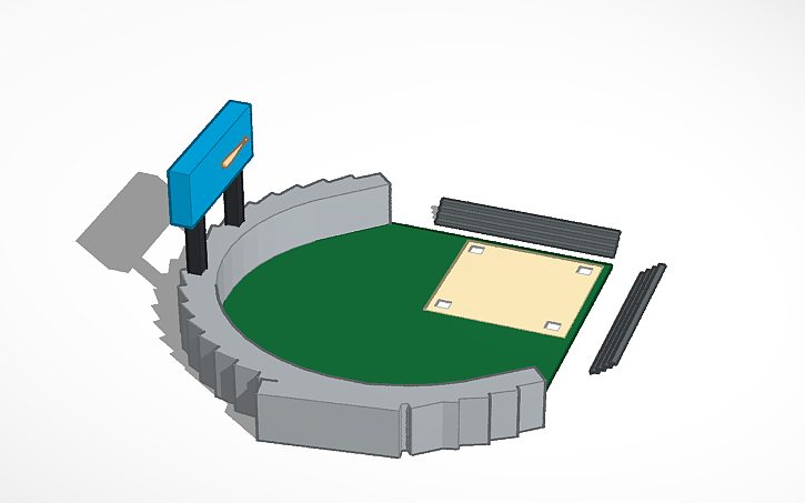 3D design baseball field | Tinkercad