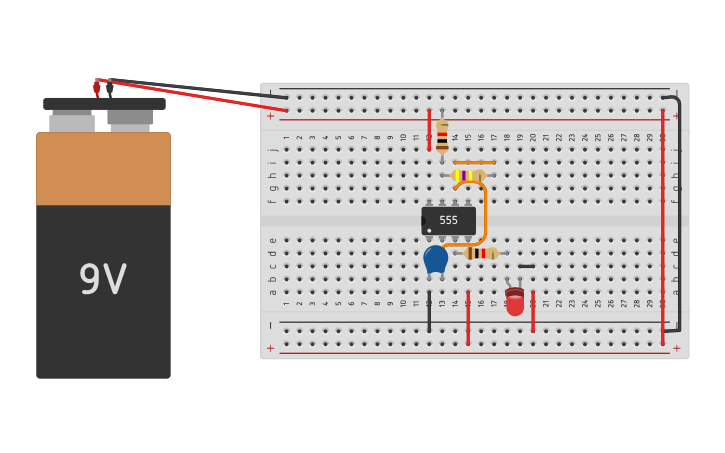 Circuit Design 555 Timer Tinkercad