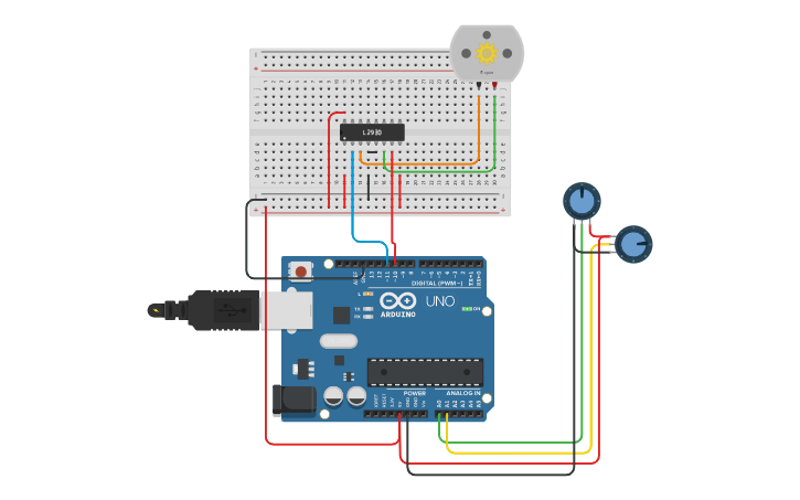 Circuit design Joystick - Tinkercad
