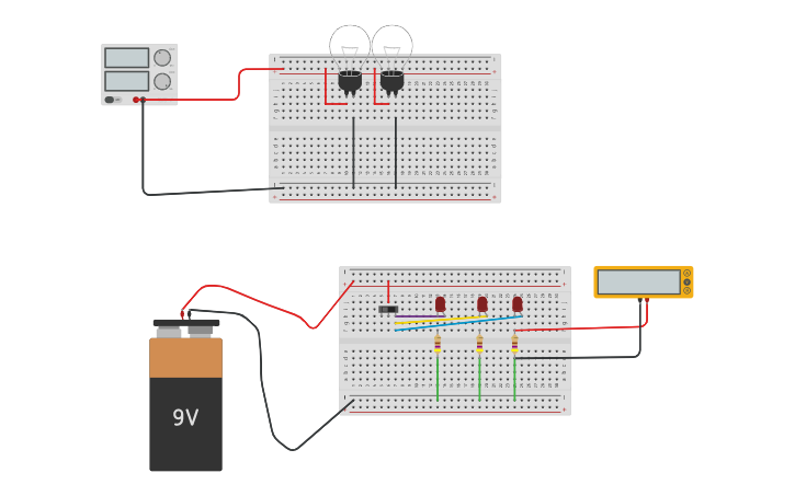 Circuit design circuito paralelo | Tinkercad