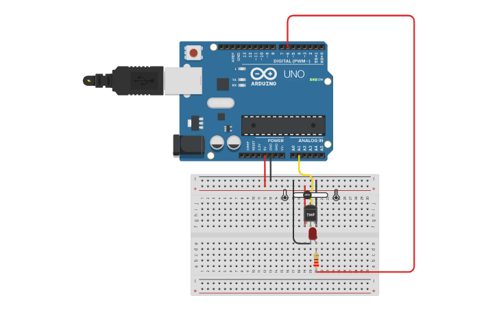 Circuit Design Automatic Room Temperature Controller Tinkercad