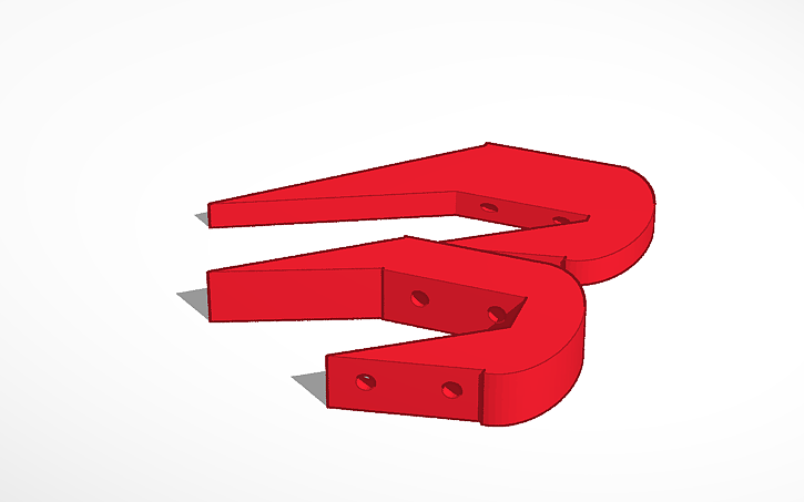 3D design 2 hooks rope - 2 ganxo abrigo | Tinkercad