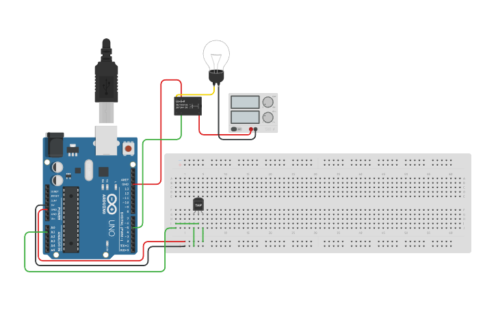 Circuit design built lamp | Tinkercad