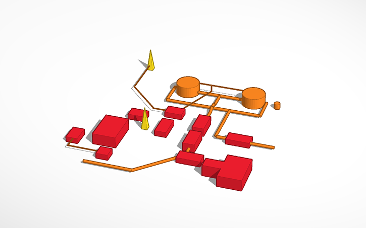 3D design Pumping Station - Tinkercad