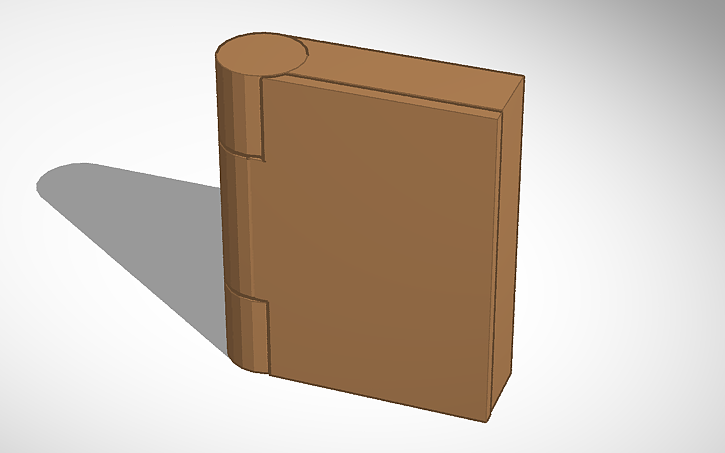 3D design print in place book box - Tinkercad