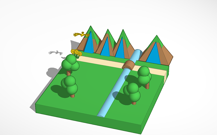 3D design Mountains & Rivers Copyed from Skittles Asuna Yuki | Tinkercad