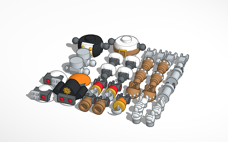 3D design EGG Pawn Pirate set - Tinkercad