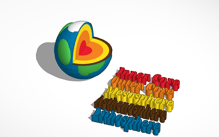 3D design Layers of the Earth | Tinkercad