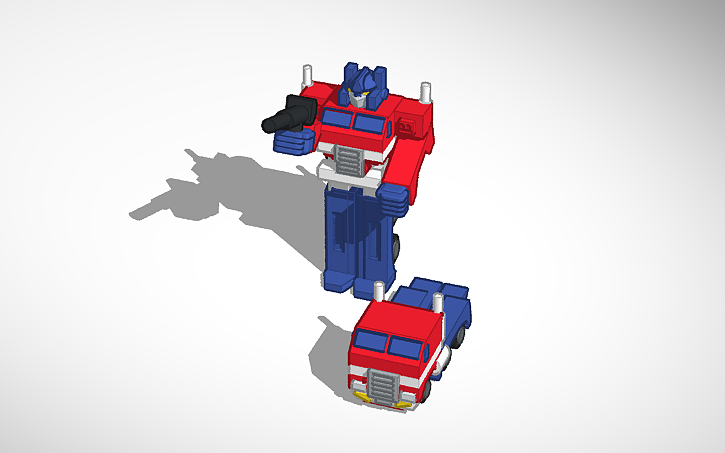 3D design Optimus Prime - Tinkercad