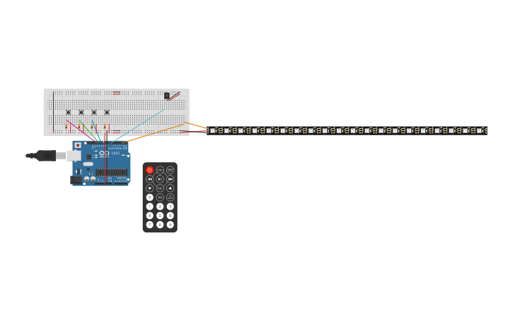 Circuit Design Led Strip 8 Functions Tinkercad