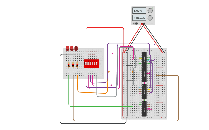 Circuit Design Copy Of 2 Bit Adder Subtractor Tinkercad