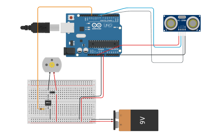 Circuit Design Water Dispenser Tinkercad