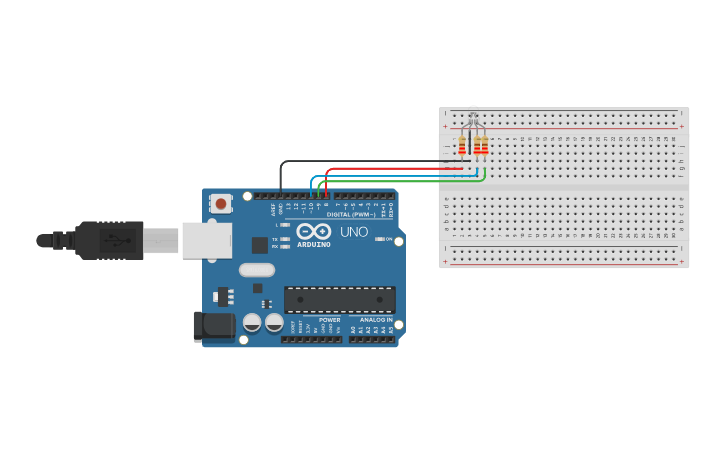 Circuit design Interfacing the RGB LED with the Arduino - Tinkercad Circuit design Interfacing the RGB LED with the Arduino - Tinkercad