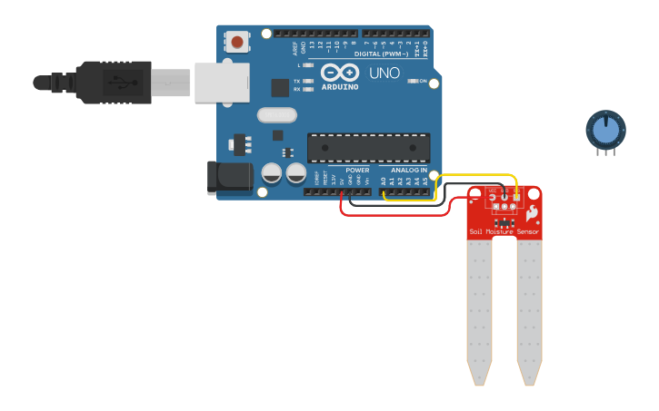 Circuit design SENSOR DE HUMEDAD , ARDUINO - Tinkercad