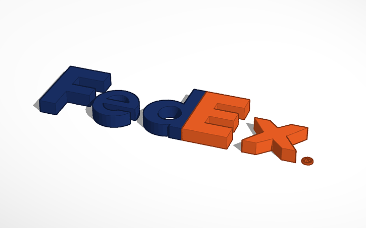3D design FedEx - Tinkercad