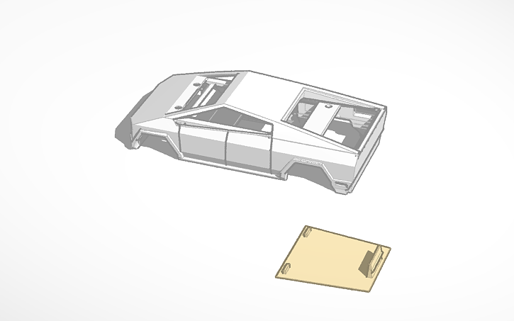 3D design RC-CYBERTRUCK TESLA | 1:20 Scale RC Hosim - Tinkercad