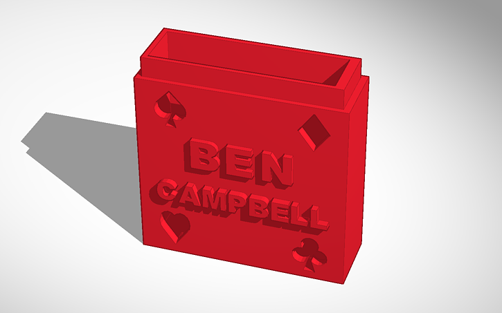 3D design Card Box Ben | Tinkercad