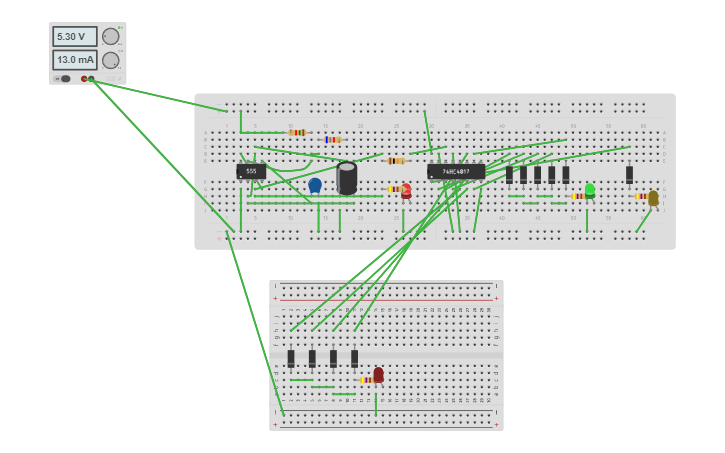 Circuit Design Traffic Light Using 555 Timer Tinkercad