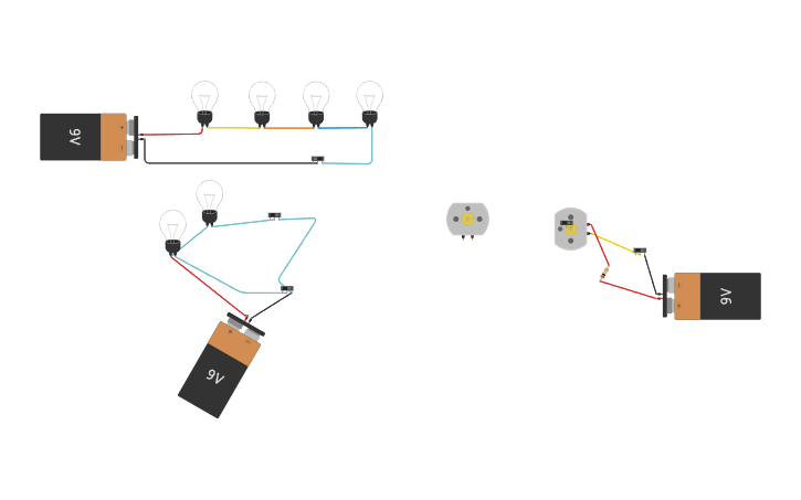 Circuit design Series, Parallel and Fan Regulator - Tinkercad