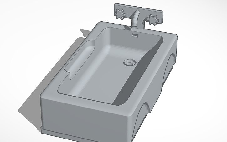 3D design Bath Tub - Tinkercad