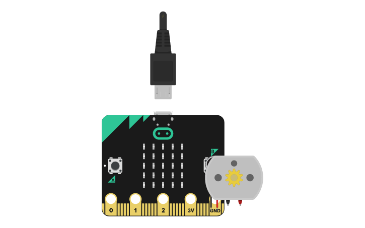 Circuit design Copy of micro:bit animation challenge - Tinkercad