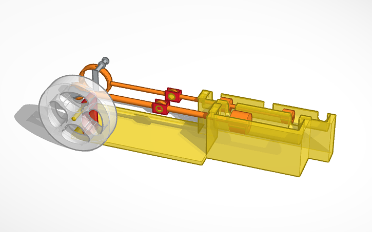 3D design Steam Engine (mounted) - Tinkercad
